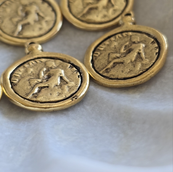 Jewelry | Antique Gold Old World Greek Charm Set Of 6 | Poshmark